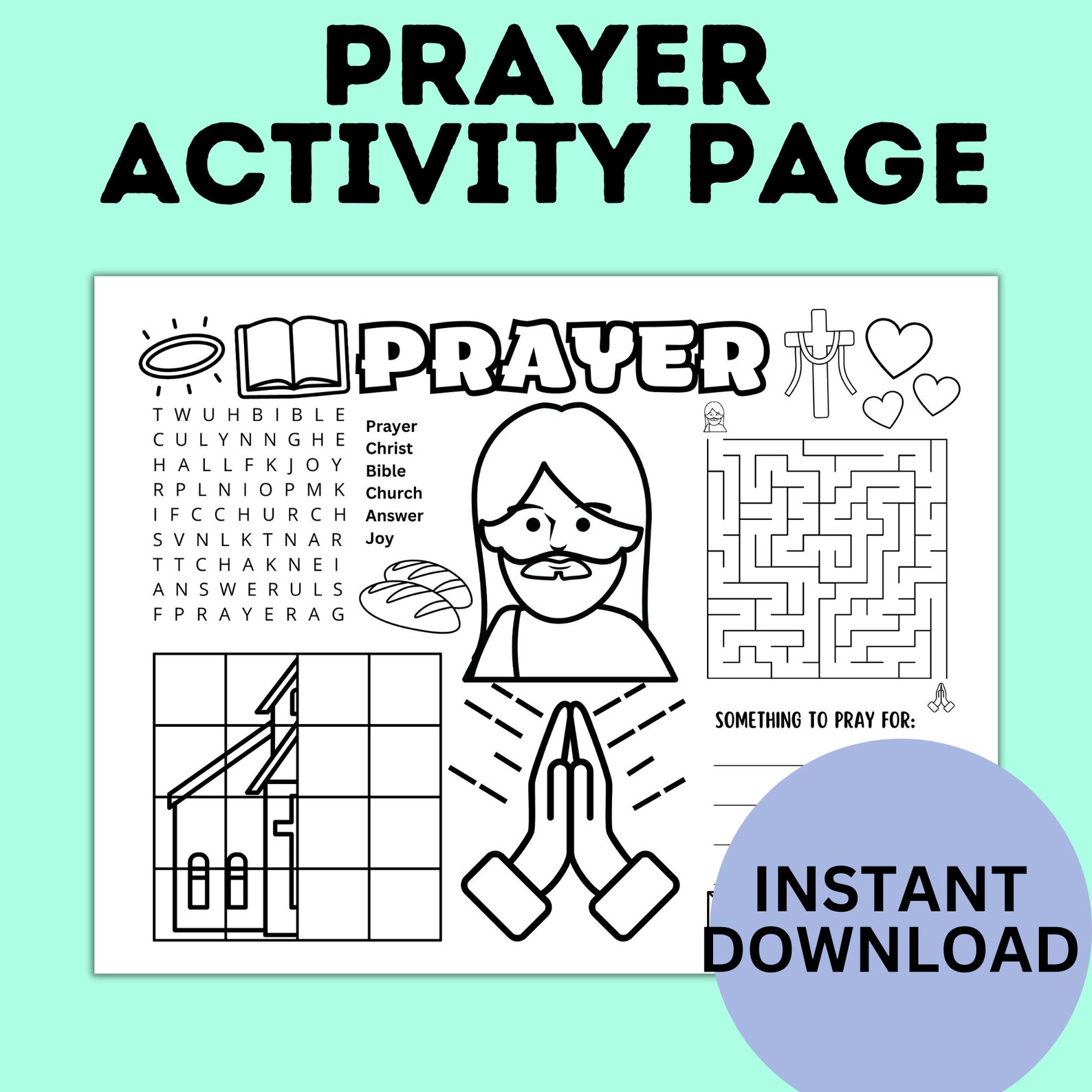 Prayer Printable for Kids | Prayer Cube | Prayer Prompts | Prayer Guide ...