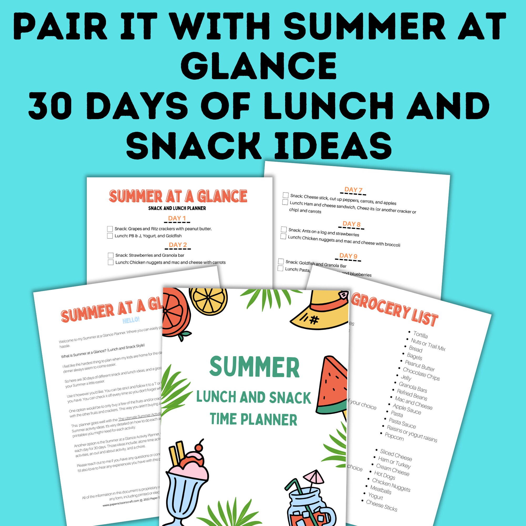 Summer Activity Planner for Kids | Summer Planner | Summer Activities ...