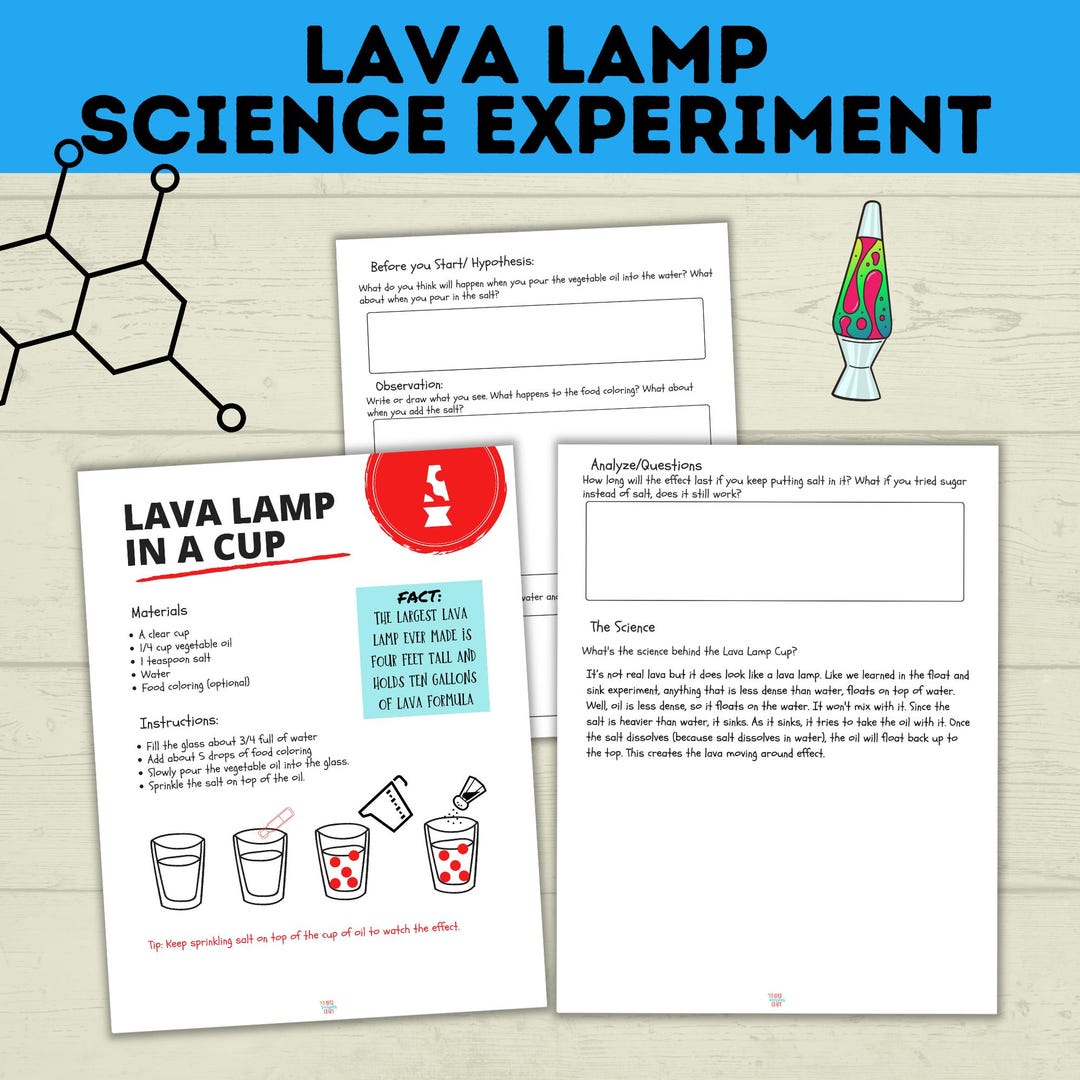 Science-themed Crafts | Lava Lamp in a Cup Science Experiment | Science ...