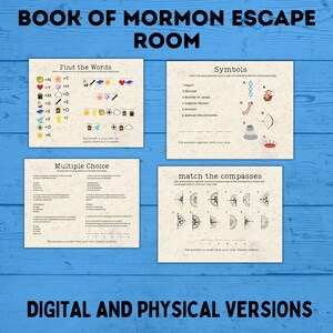 Book of Mormon Escape Room for Kids Ages 8-12 | Book of Mormon Games ...