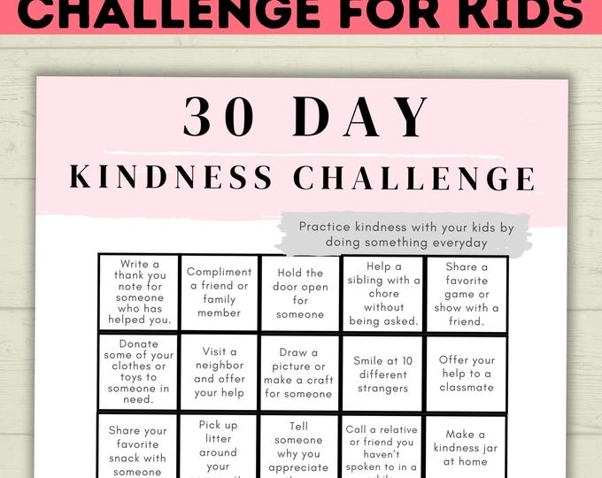 Kindness Challenge for Kids | Kids Challenge | Kids Printables | Kids ...