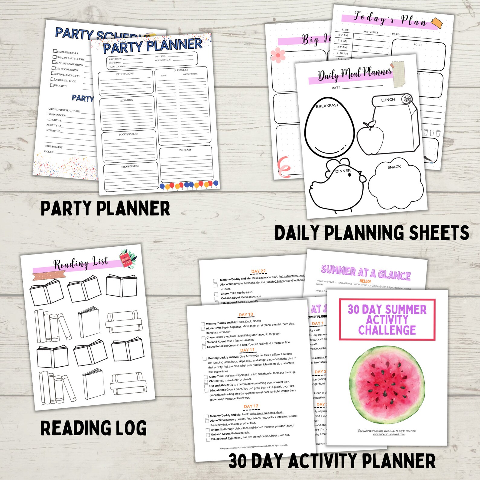 Summer Schedule | Summer Planner | Summer Bundle | Summer Games | the ...