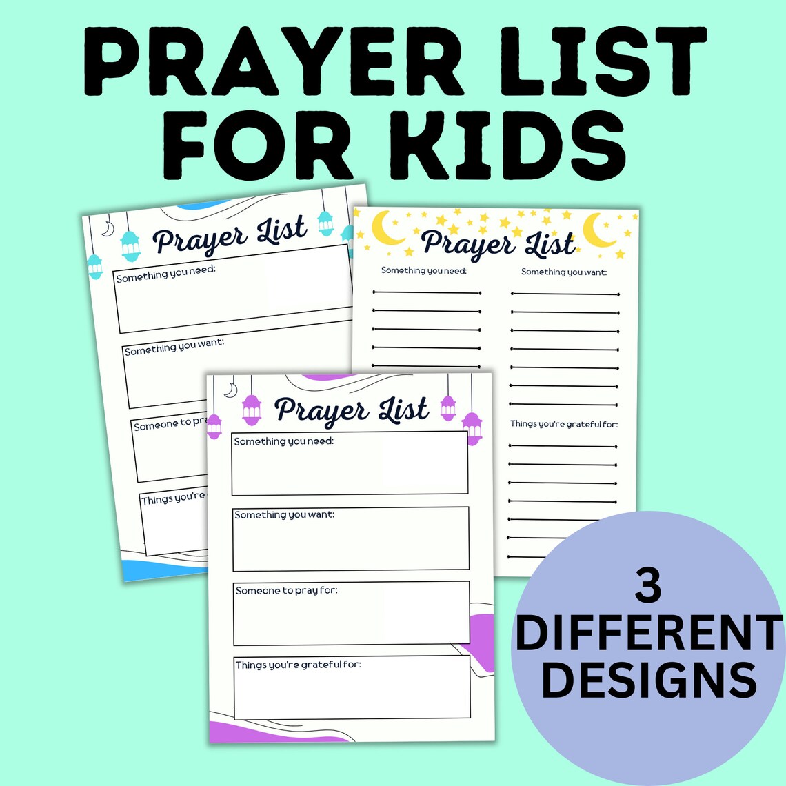 Prayer Printable for Kids Prayer Cube Prayer Prompts Prayer Guide ...