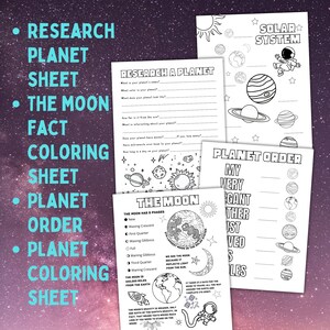 Solar System Coloring Pages and Activities | Solar System Worksheets ...