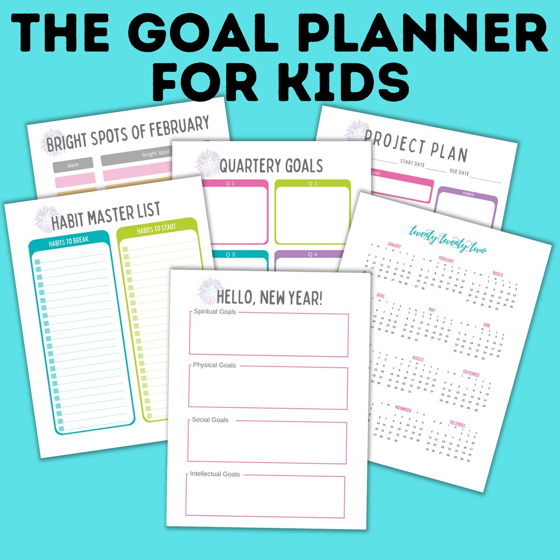 Kids Goal Planner the 2024 Goal Planner for Kids Kids Planner 2024 ...