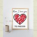 Mother's Day Craft Printable: I Love You to Pieces Card (PDF) - Etsy