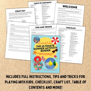 The Ultimate Summer Activities for Kids Binder | 60 Kids Activities to ...