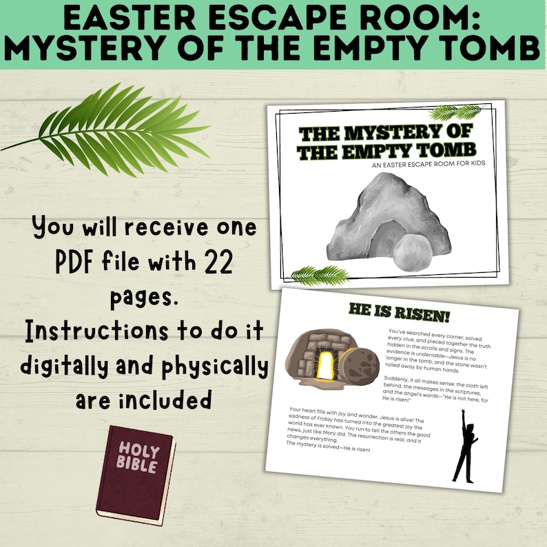 Bible Escape Room, Easter Escape Room, New Testament Activity, Sunday ...