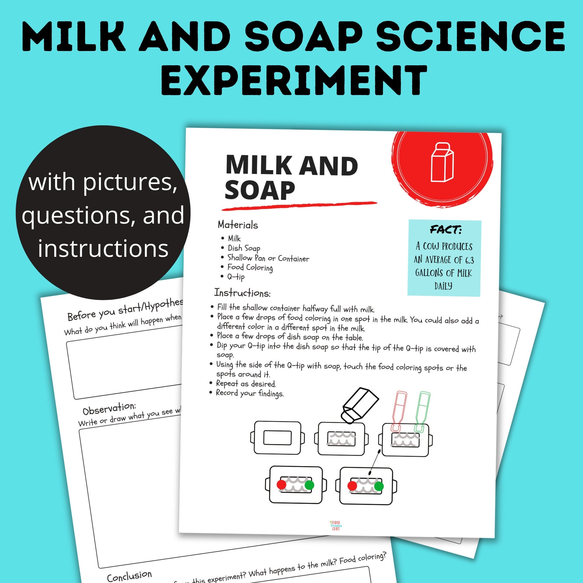 Milk and Soap Science Experiment for Kids | Science for Kids | STEM ...