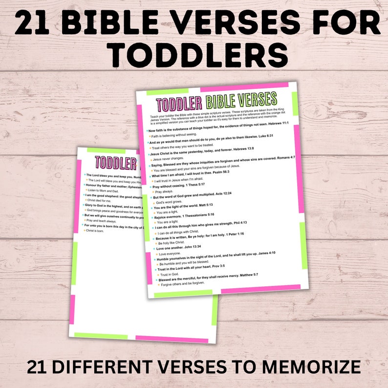 Bible Verses for Toddlers | Scriptures for Toddlers | Easy Bible Verses to Memorize | Bible ...