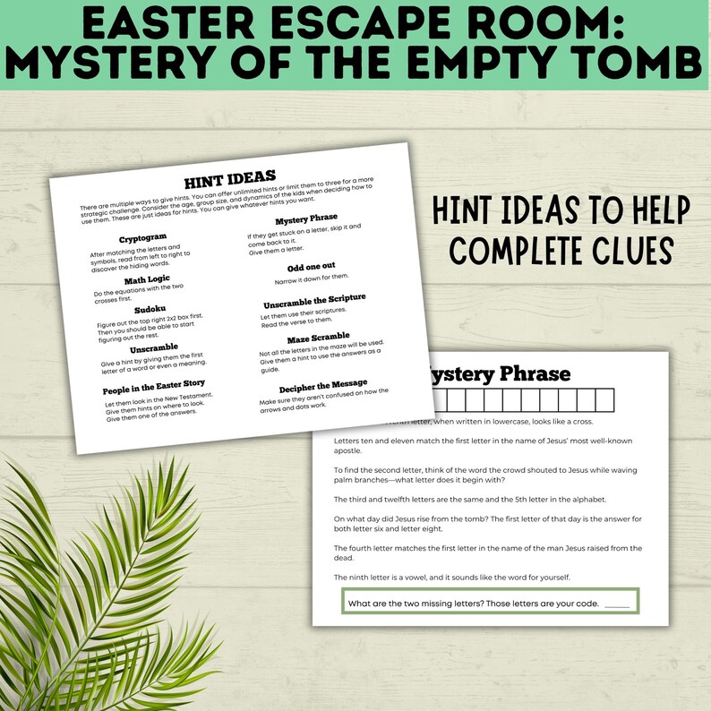 Bible Escape Room, Easter Escape Room, New Testament Activity, Sunday ...