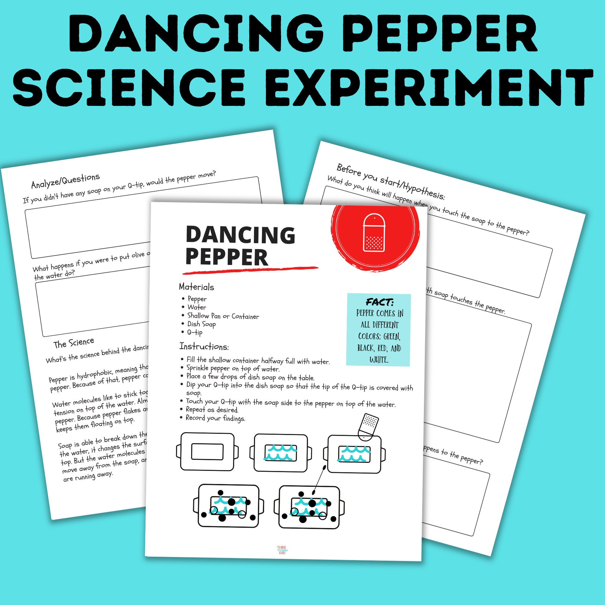 Science for Kids | STEM Activities for Kids | Dancing Pepper Science ...