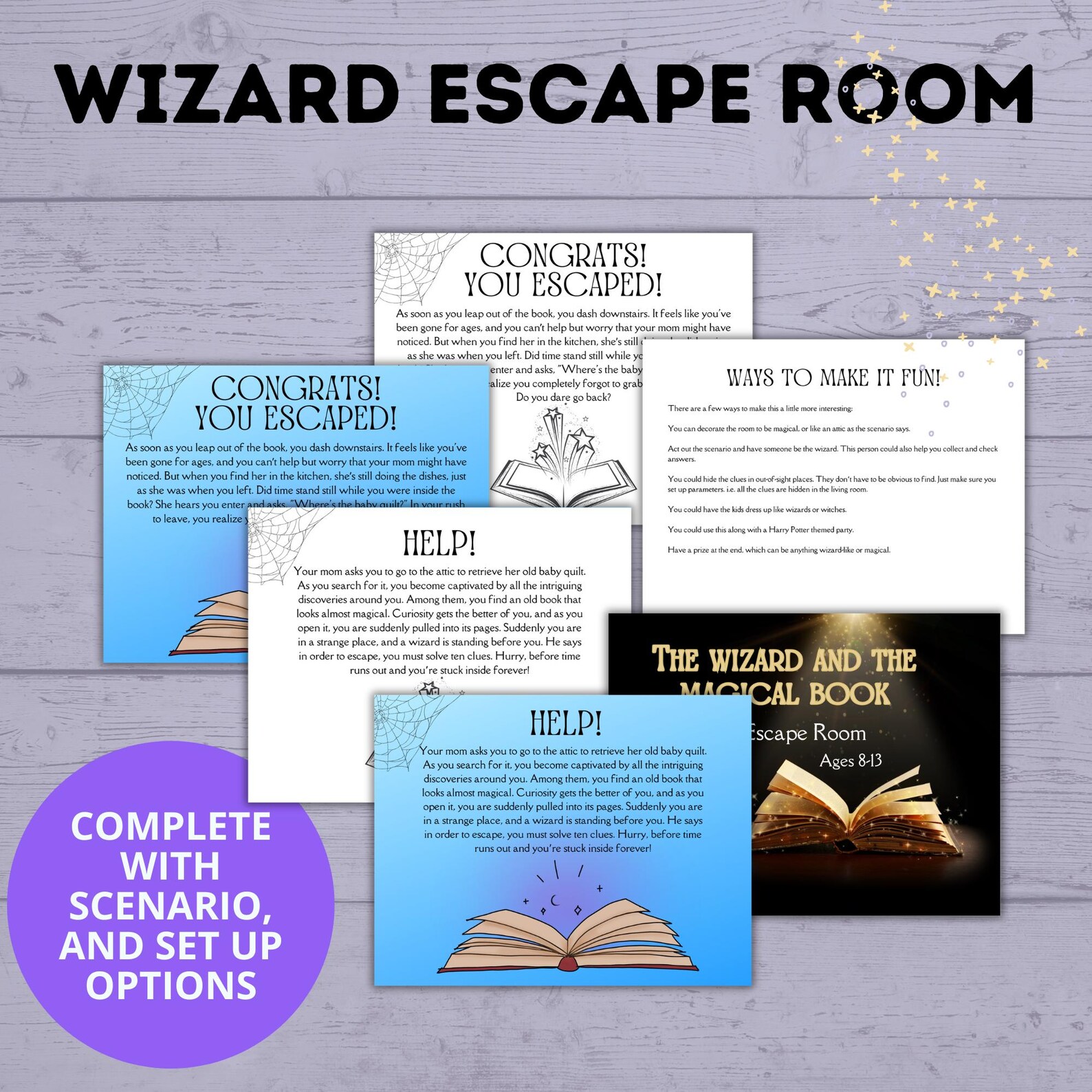 Wizard Escape Room for Kids 8-13 | Kids Escape Room | Digital Escape ...