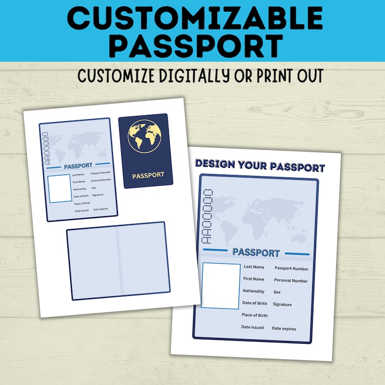 Customizable Passport | Design Your Own Passport | Passport Craft ...