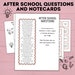 After School Questions for Kids | Kids Questions | Kids Notecards ...