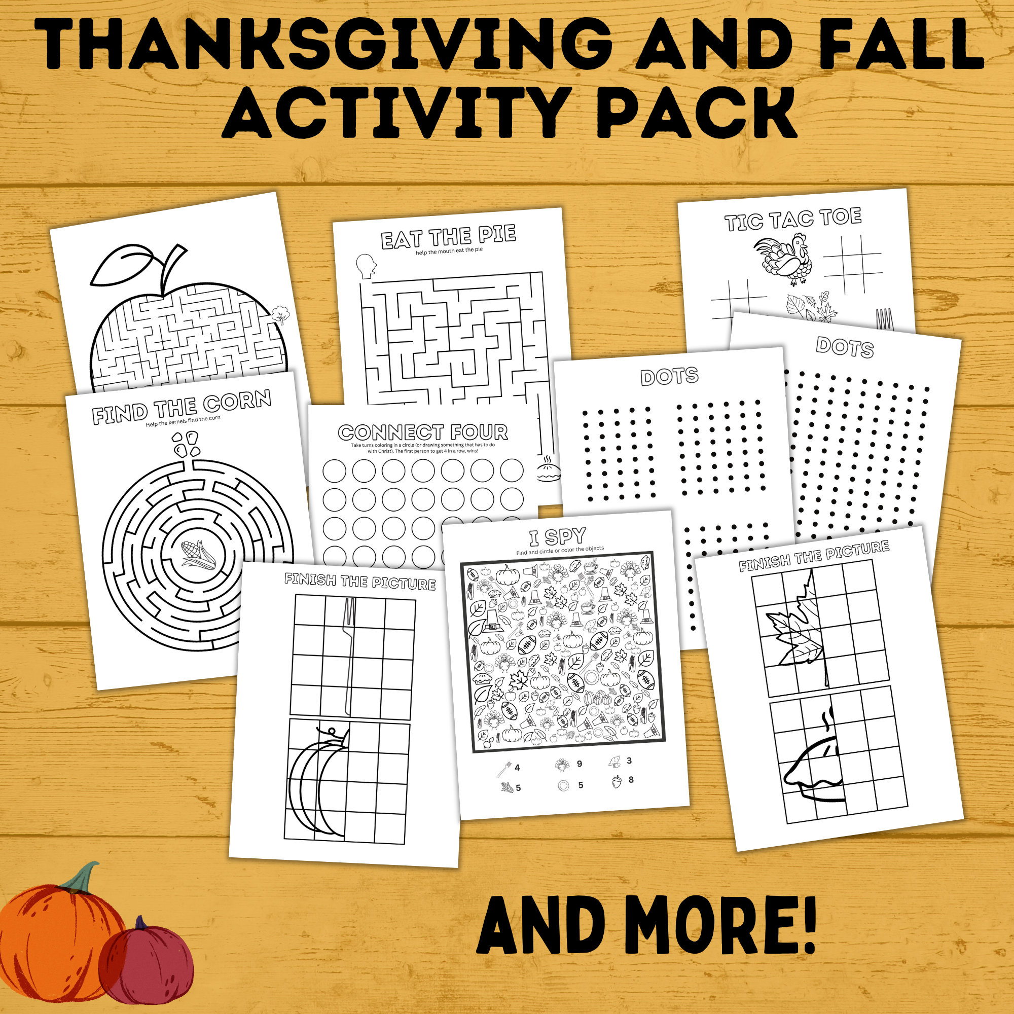 Thanksgiving Activities for Kids Thanksgiving Printable Fall Activity ...