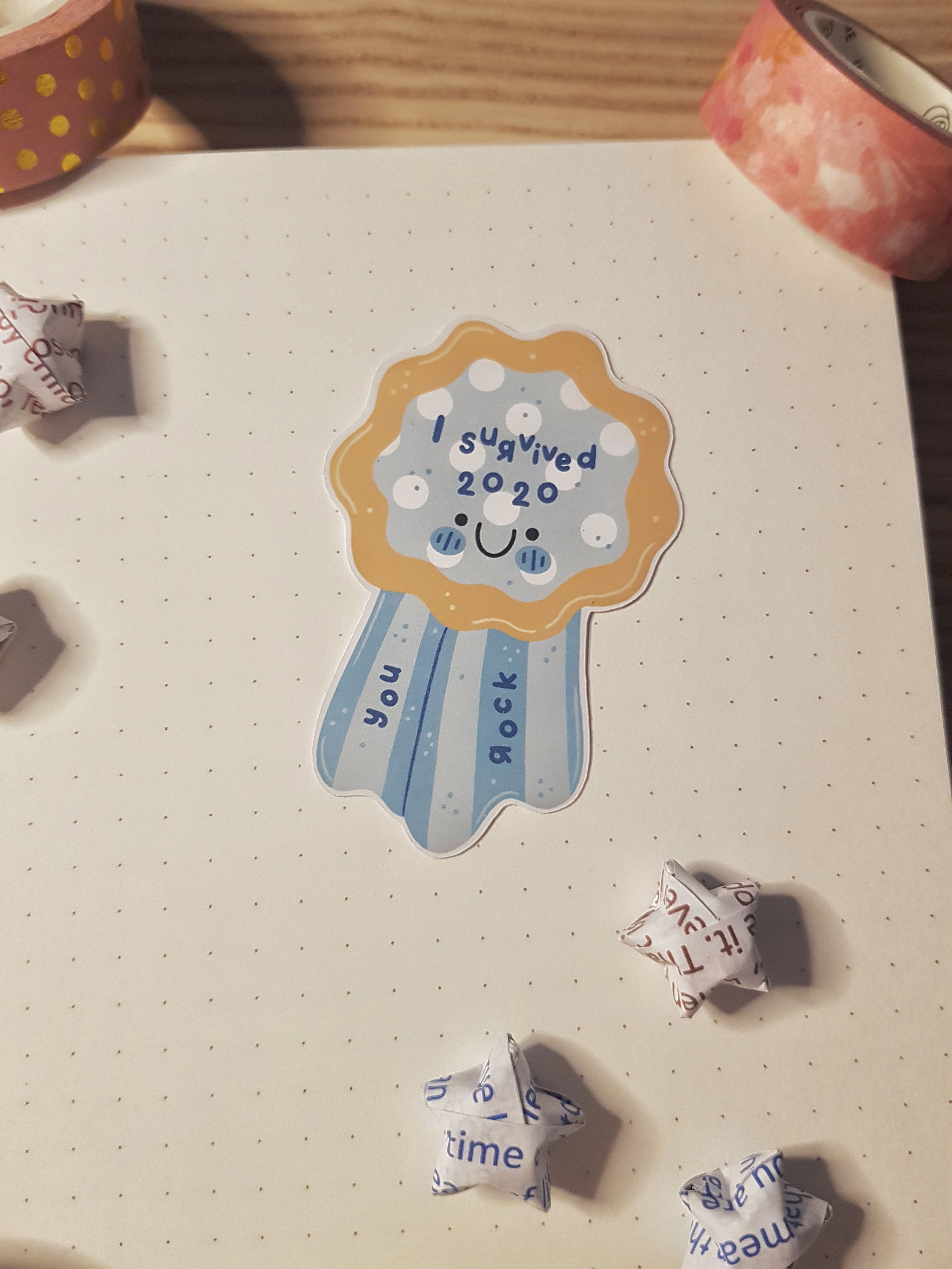 I Survived 2020 Ribbon Badge Sticker | Etsy