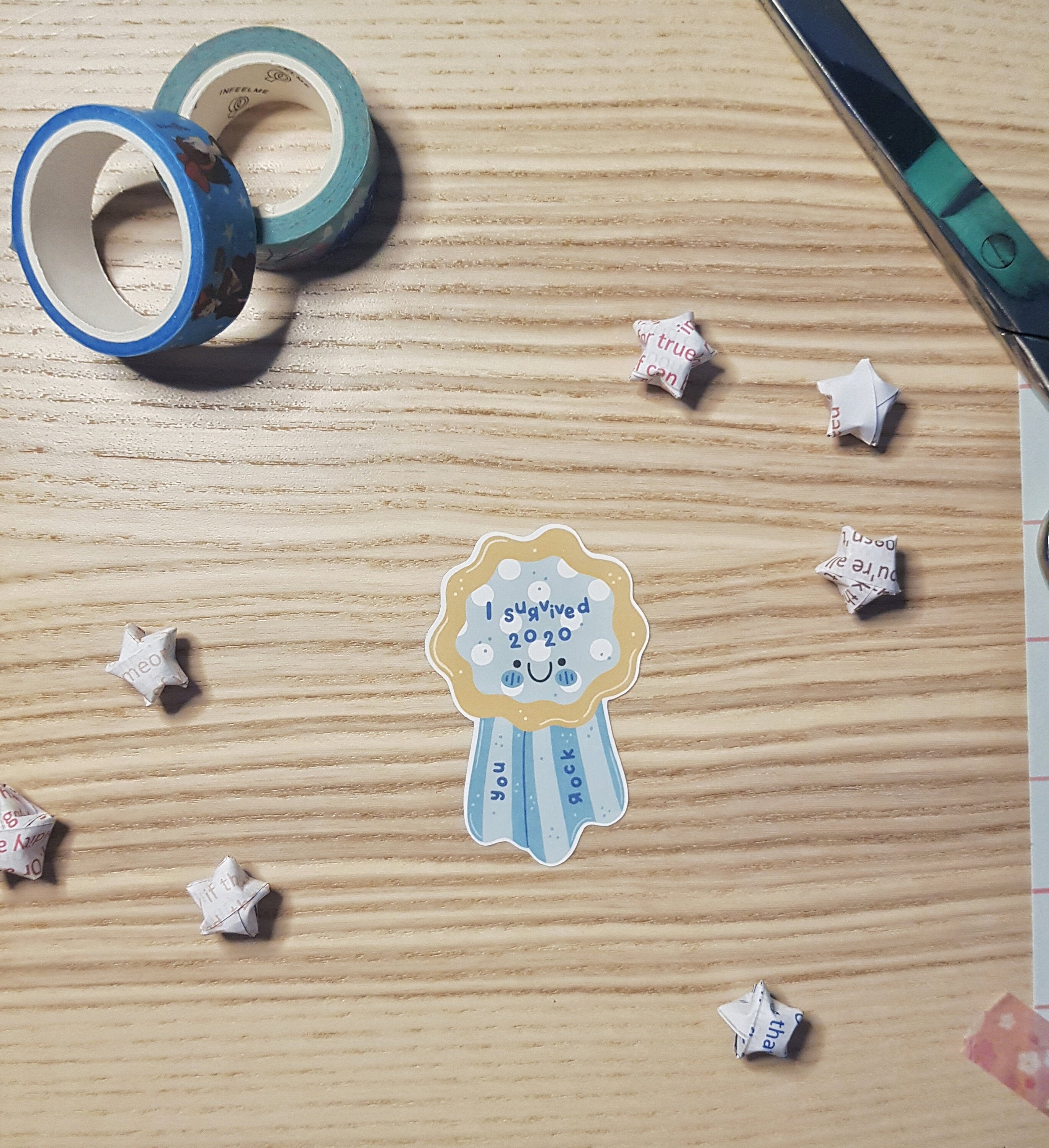 I Survived 2020 Ribbon Badge Sticker | Etsy