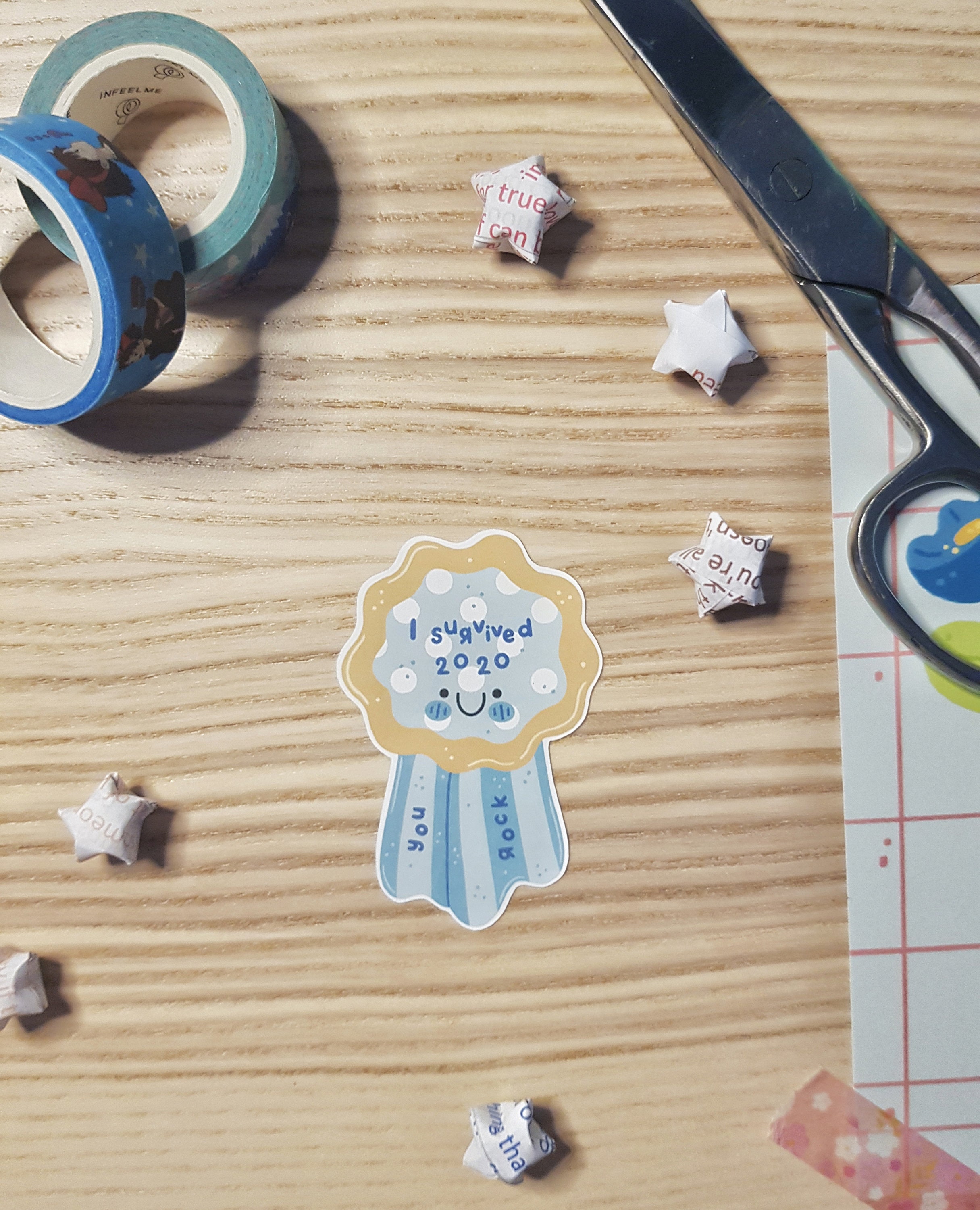 I Survived 2020 Ribbon Badge Sticker | Etsy