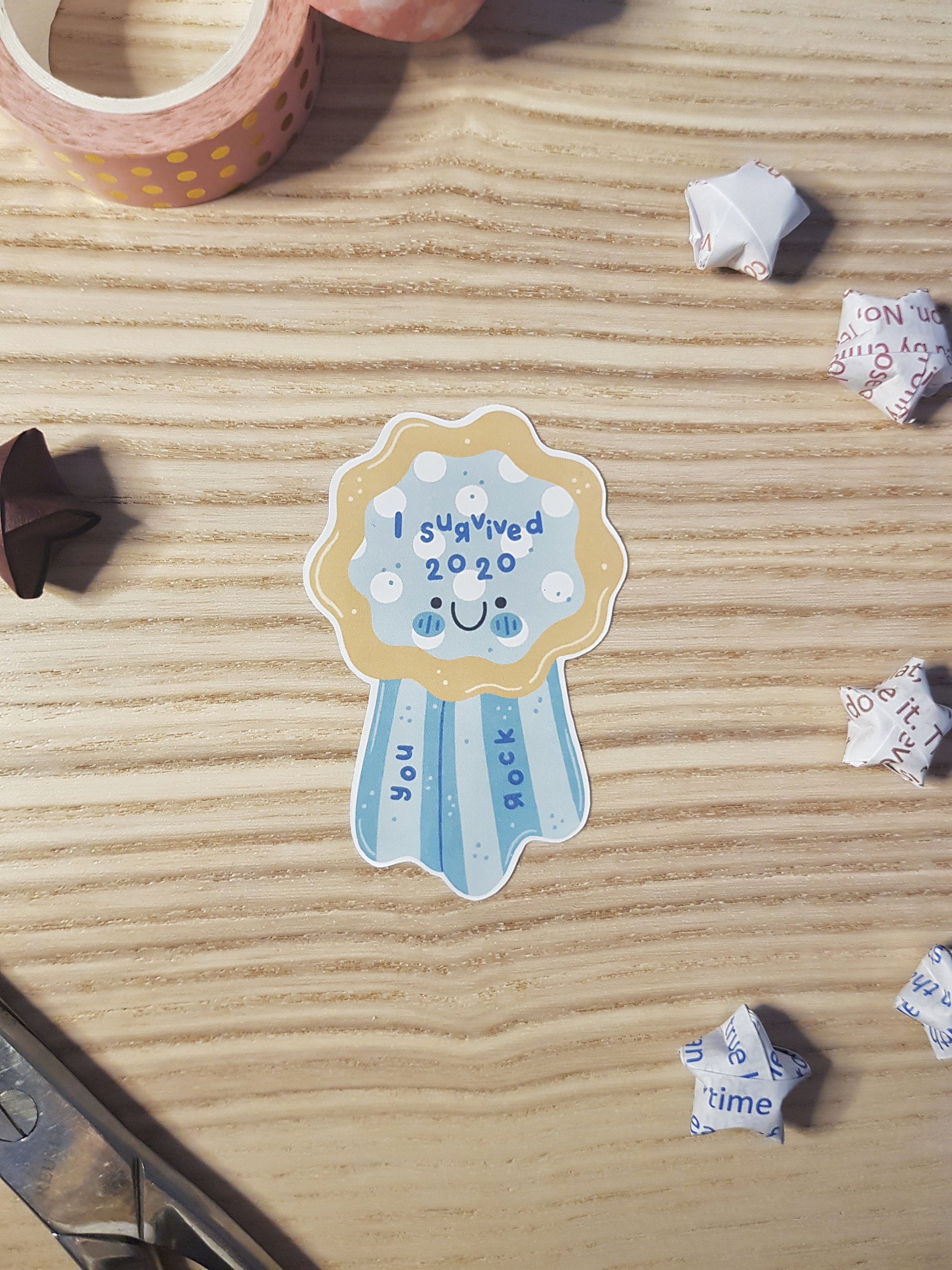 I Survived 2020 Ribbon Badge Sticker | Etsy