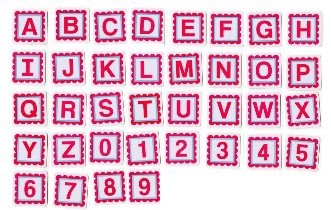 Alphabitties, Plastic Square Letters and Numbers to Label and Mark Any ...
