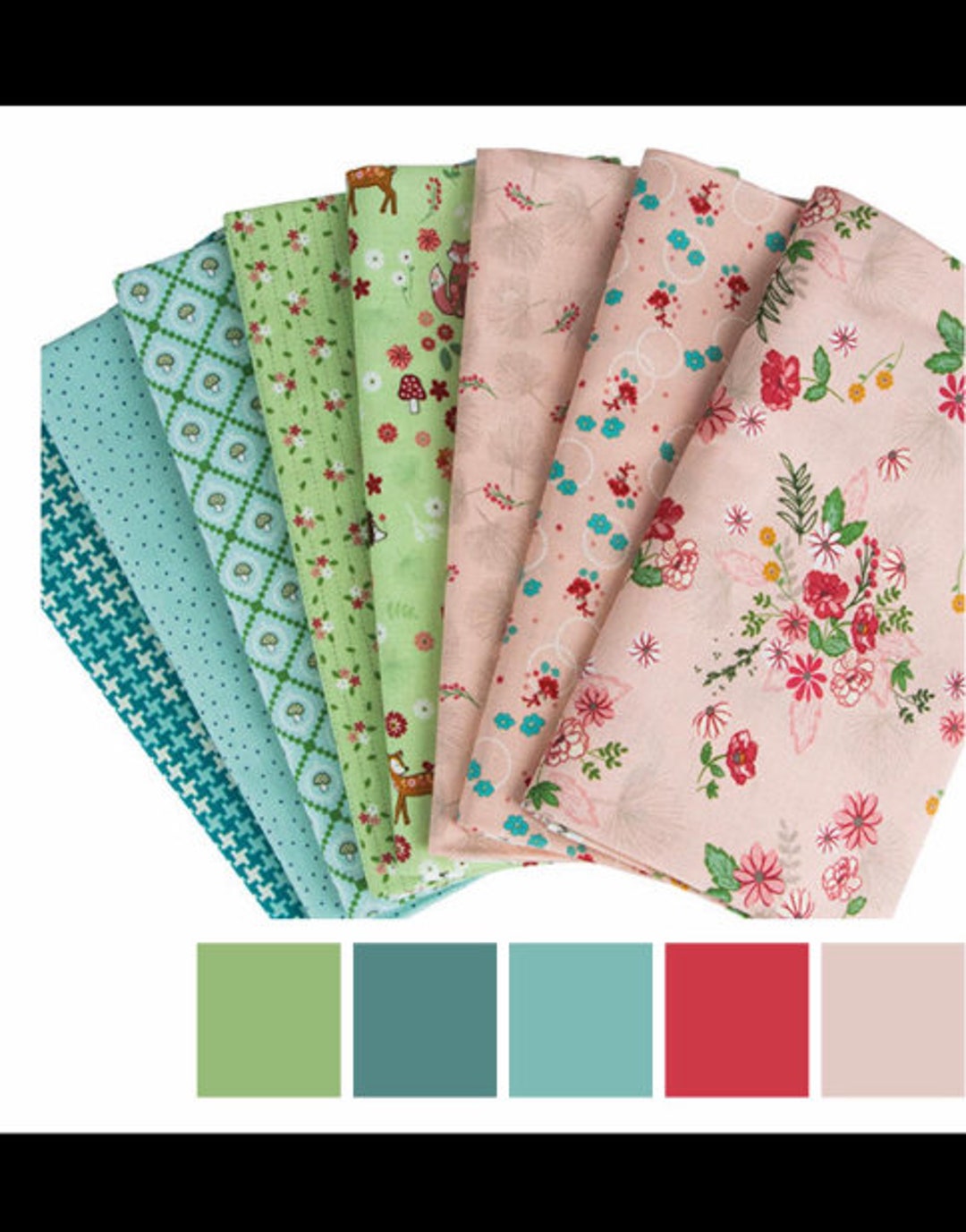 Enchanted Meadow Fatquarter Bundle Riley Blake - Etsy