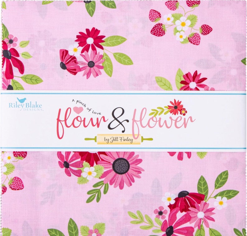 Flour & Flower / Layer Cake / Pre-cut / Quilt Cotton / 10"x 10” Patchwork / Piece Work ...