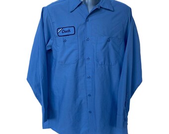 Vintage Work Button up Shirt - Etsy