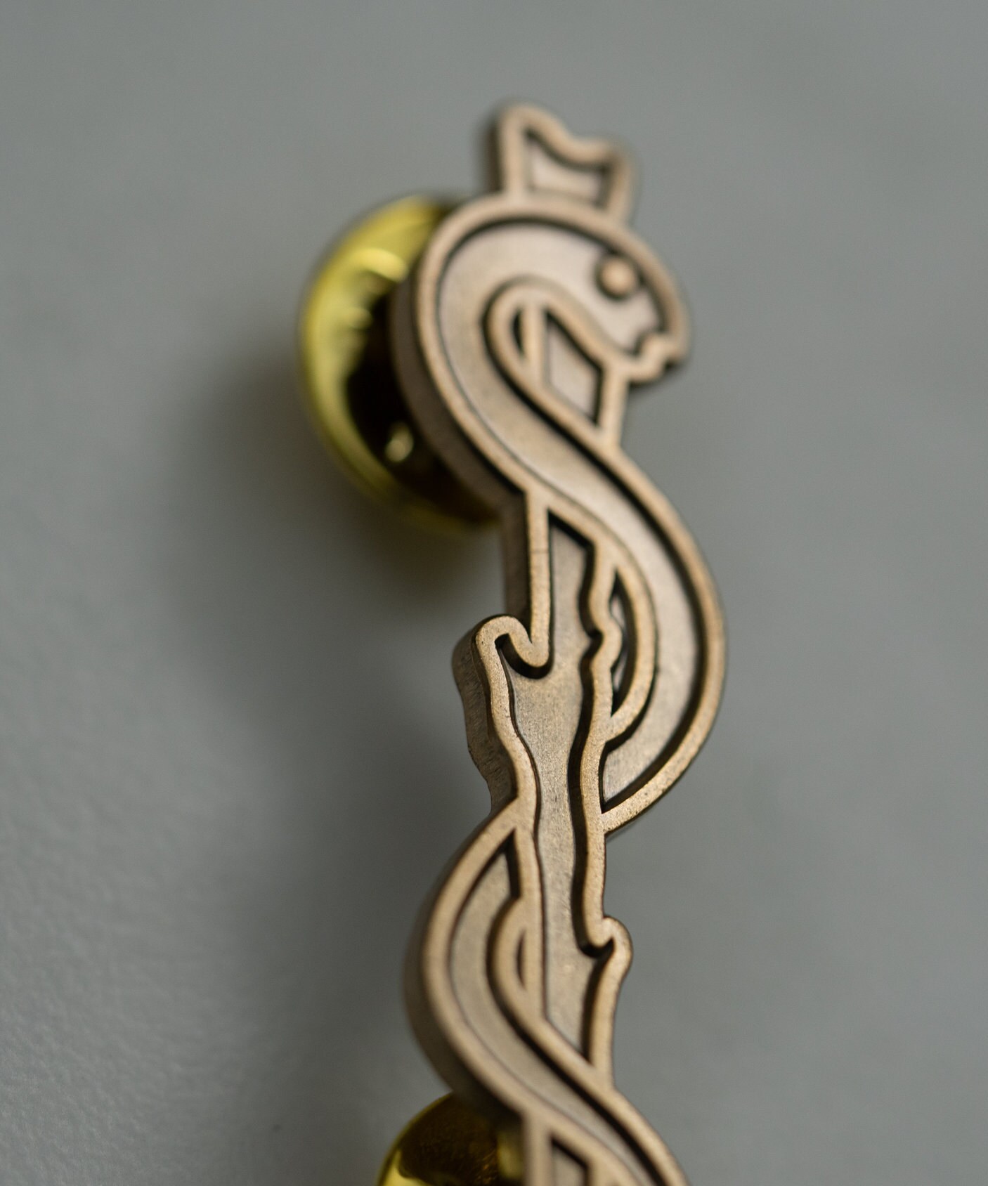 Staff or Rod of Asclepius Lapel Pin True Medical Symbol - Etsy