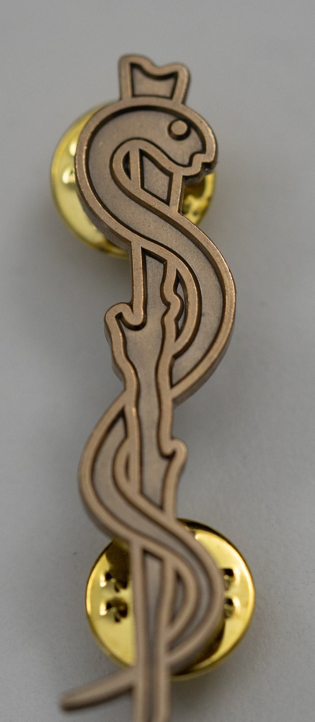 Staff or Rod of Asclepius Lapel Pin True Medical Symbol - Etsy