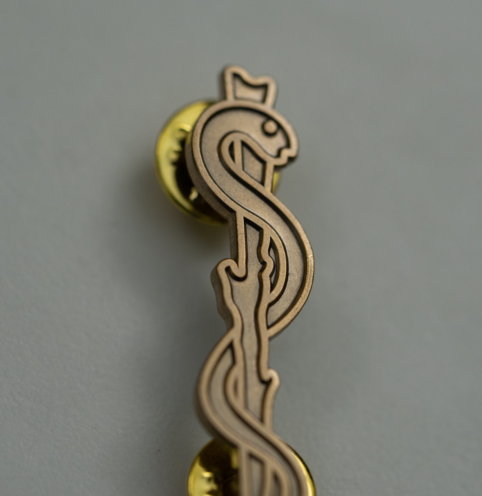 Staff or Rod of Asclepius Lapel Pin True Medical Symbol - Etsy