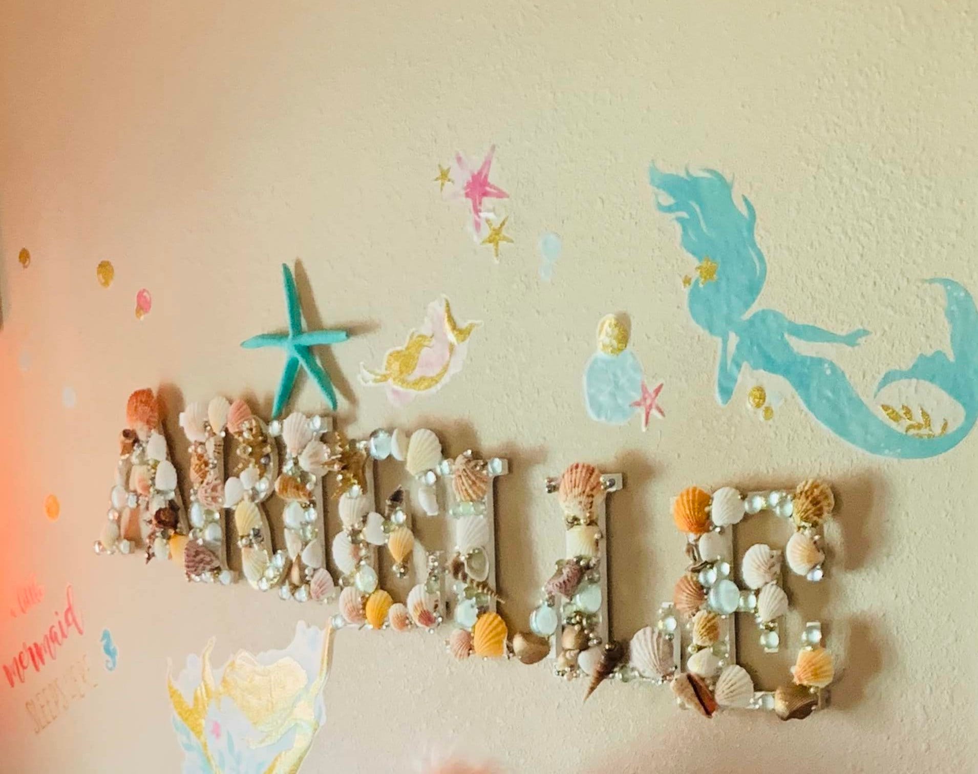 Mermaid Nursery Decor, Mermaid Vibes, Beach Decor, Shell Letters ...