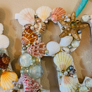 Mermaid Nursery Decor, Mermaid Vibes, Beach Decor, Shell Letters ...