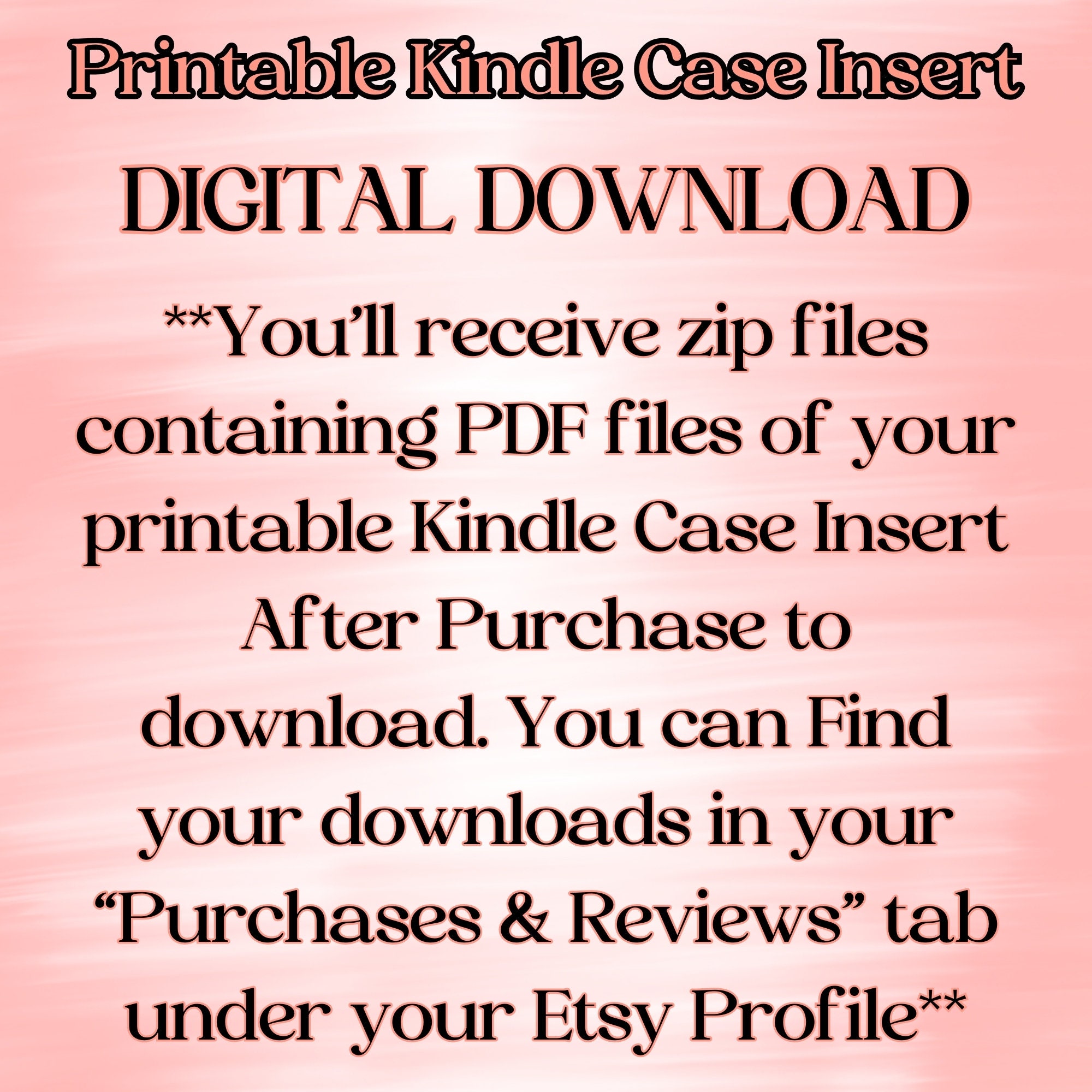 Kindle Case Paperwhite, Basic, Oasis Clear Case Insert Printable for ...