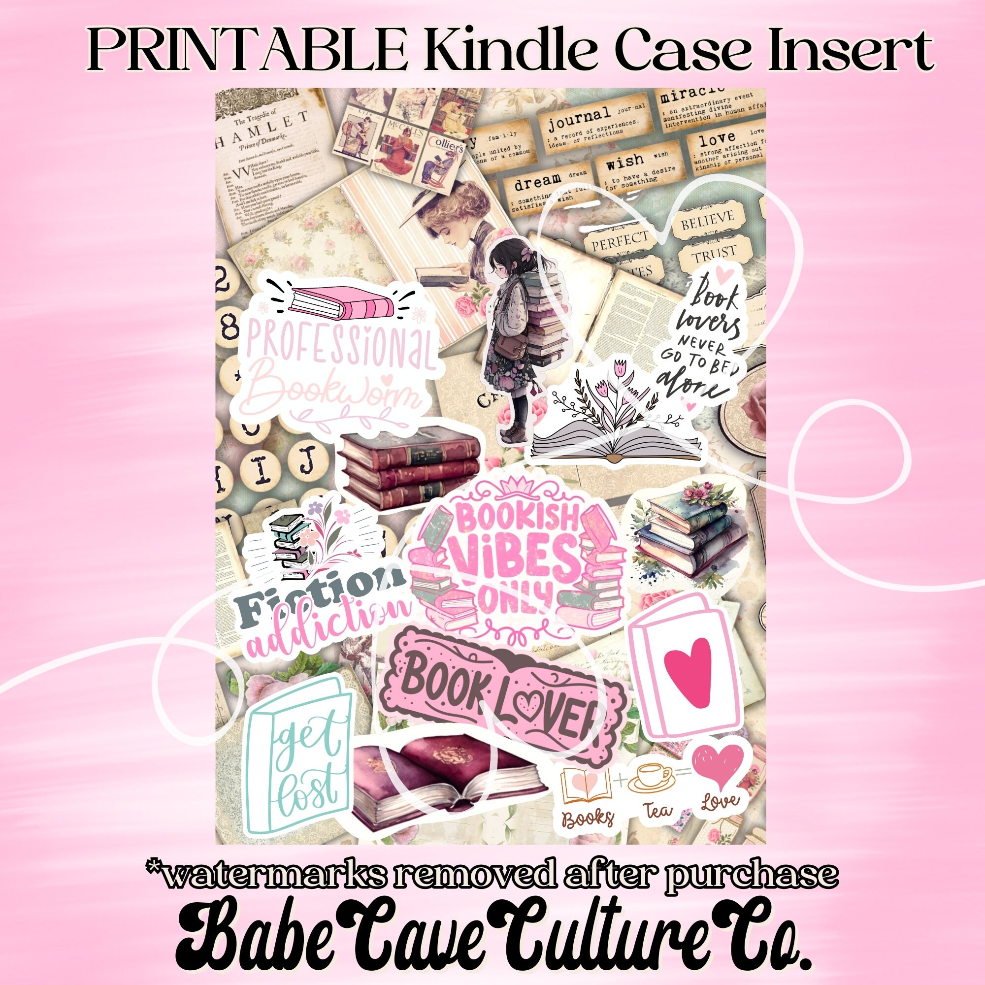 Kindle Case Paperwhite, Basic, Oasis Clear Case Insert Stickers ...