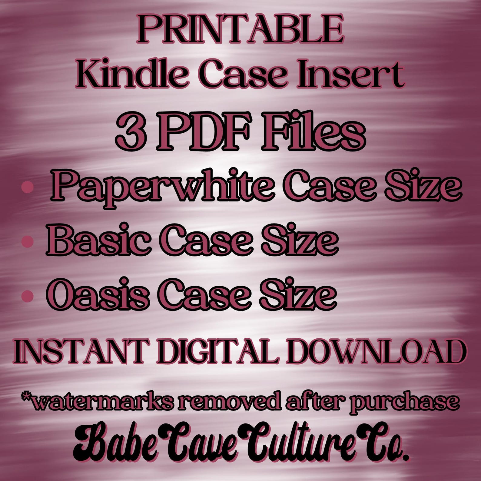 Kindle Case Insert for Paperwhite 11th Ereader Clear Case Book Lover ...