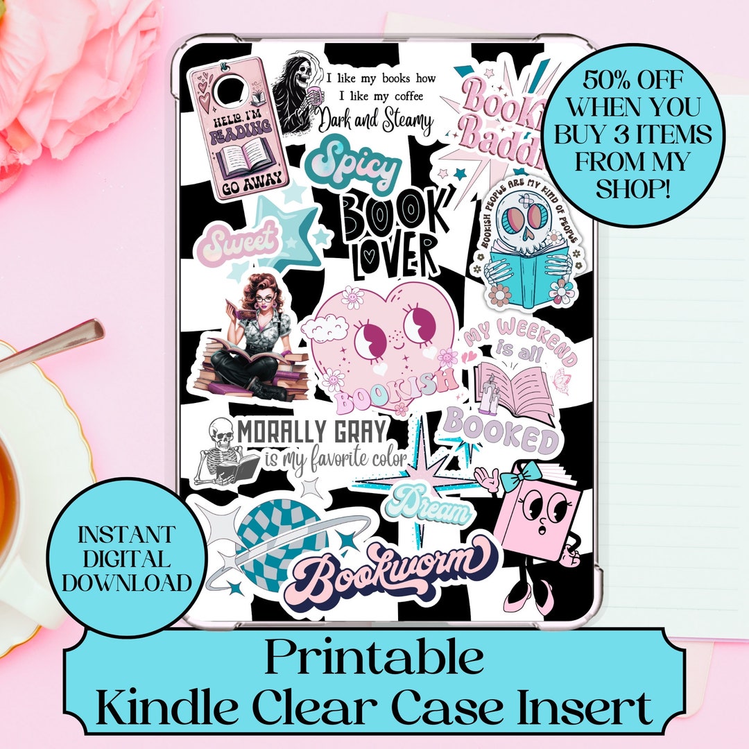 Kindle Case Paperwhite, Basic, Oasis Clear Case Insert Stickers ...