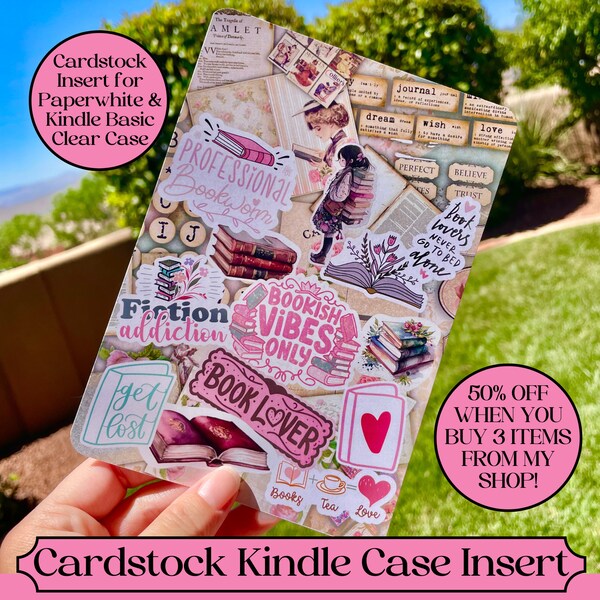 Kindle Case Insert Paperwhite, Basic, Oasis BUNDLE Printable for ...