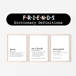 Friends TV Show Printable Wall Art Friends TV Show Wall Art Friends TV ...