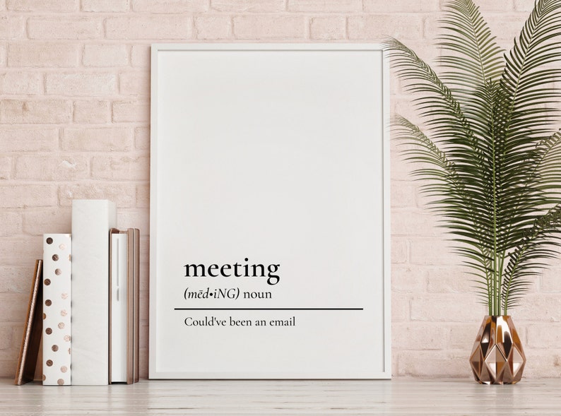 Work From Home Funny Definitions Wall Decor You're on - Etsy