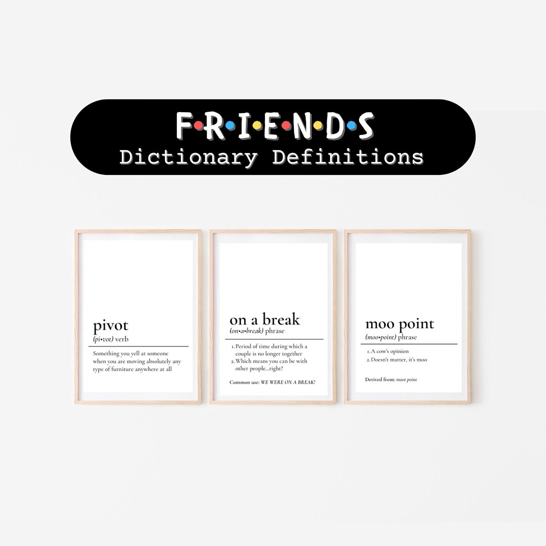 Friends TV Show Printable Wall Art Friends TV Show Wall Art Friends TV ...