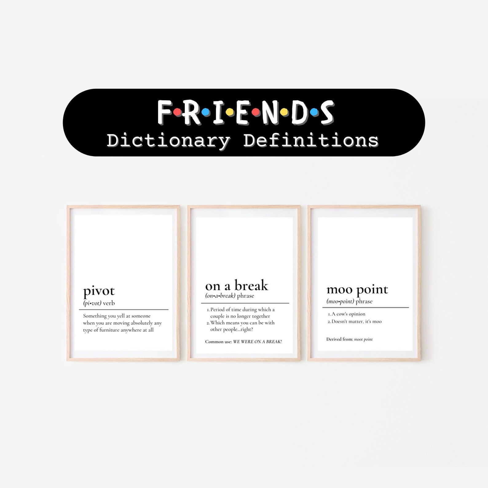 Friends TV Show Printable Wall Art Friends TV Show Wall Art Friends TV ...
