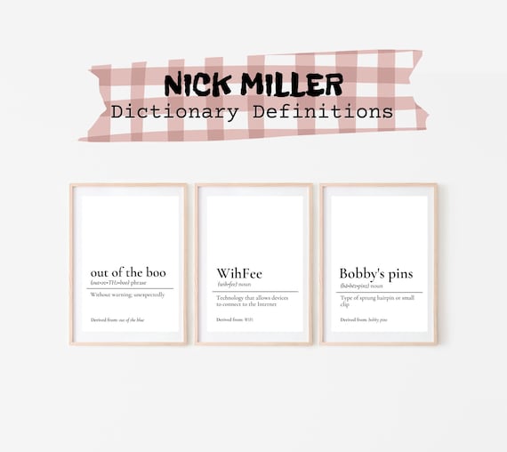 Nick Miller Funny Definition Prints Nick Miller Quote New - Etsy