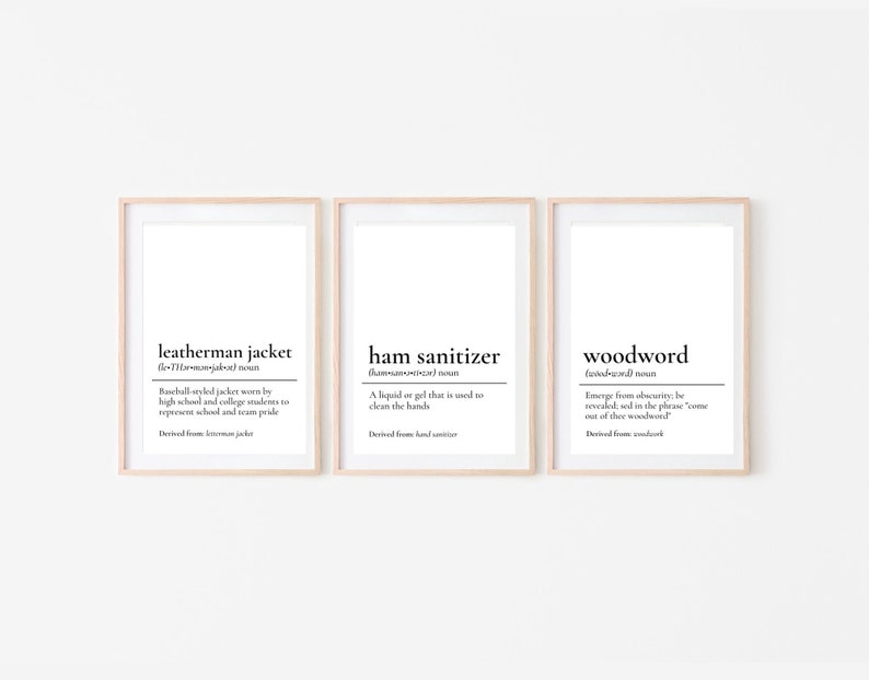 Nick Miller Funny Definition Prints: New Girl Wall Art (5x7 PDF Set) - Etsy