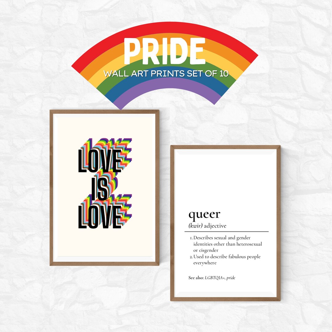 Pride LGBTQIA Printable 5x7 Wall Art Prints Lesbian Gay Bisexual ...