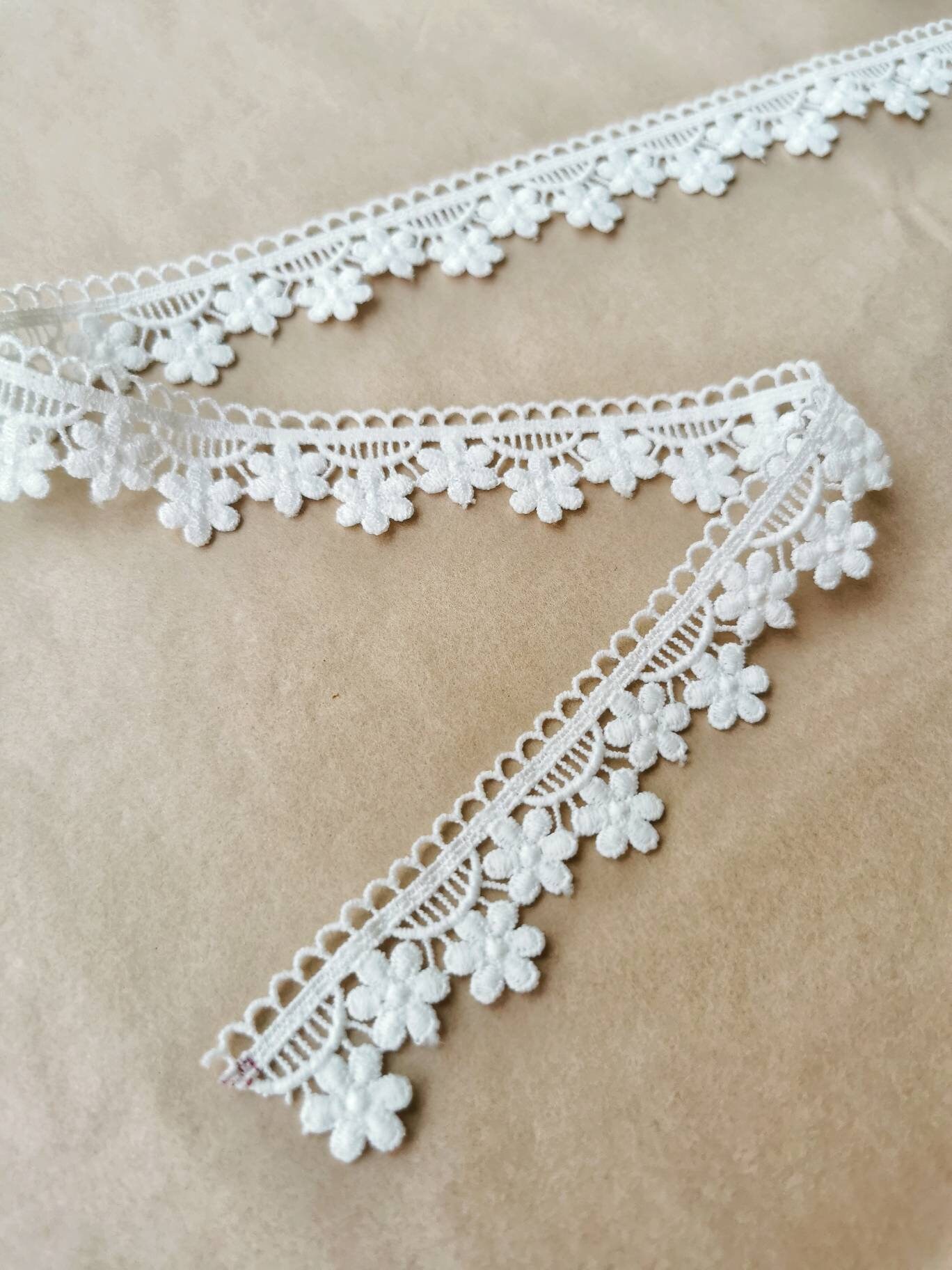 Feine romantische schmale und breite Spitze & Borte Weiß - Etsy