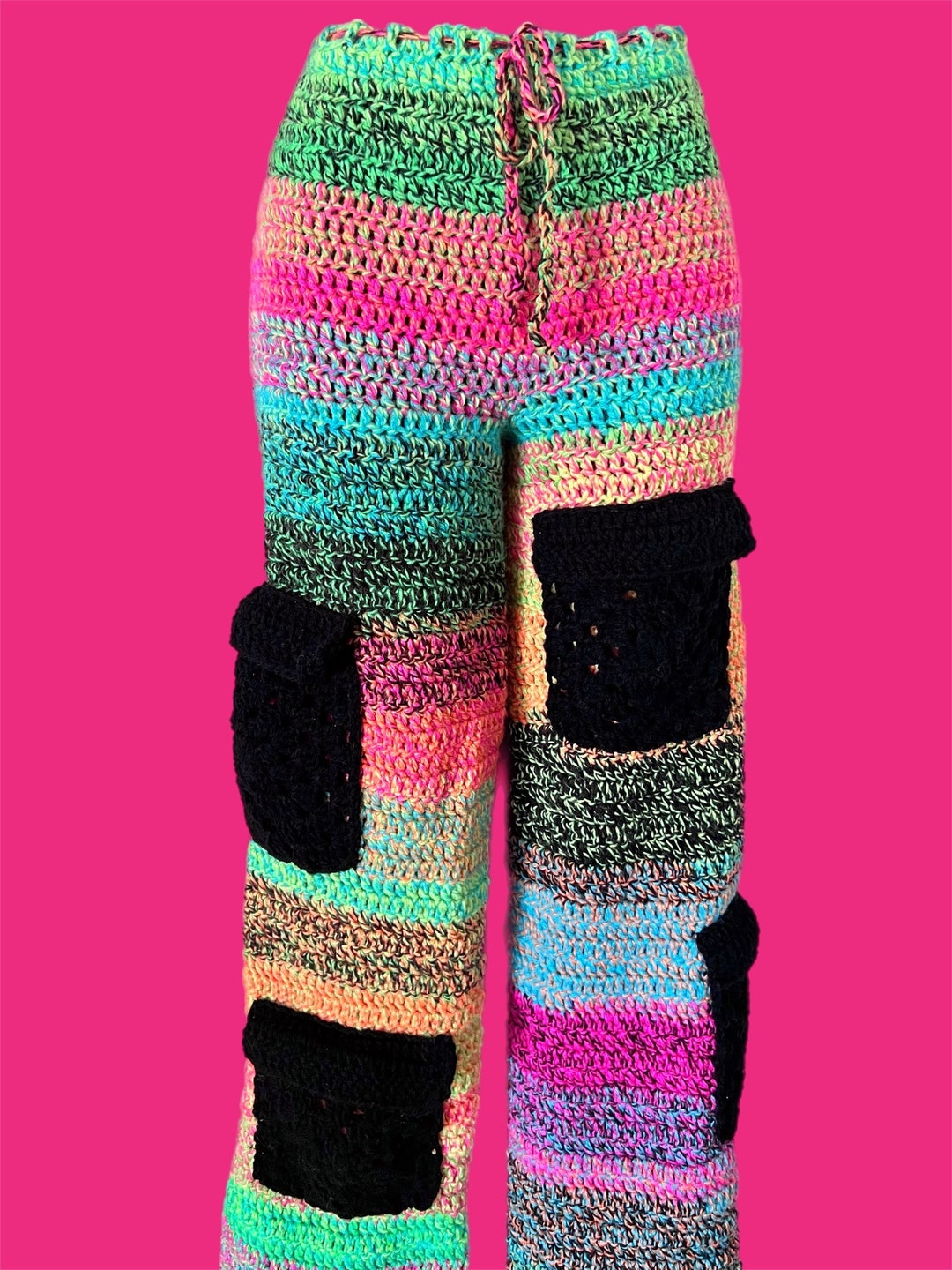 Crochet Pants With Pockets Cargo Style - Etsy