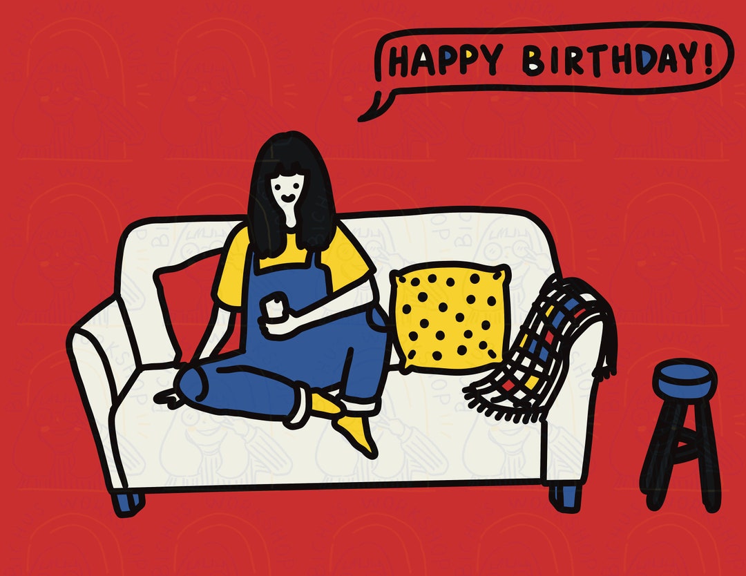 Digital Print- Birthday Text, Printable Birthday Card - Etsy