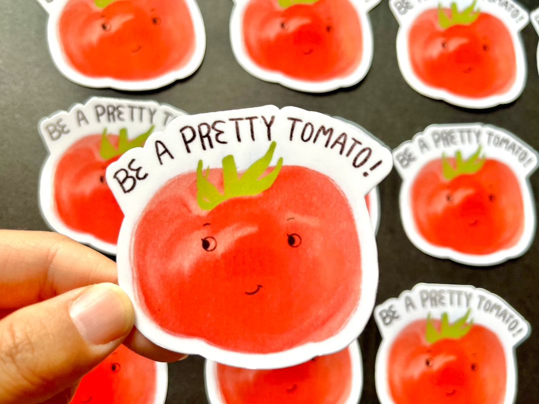 Fruit Vinyl Sticker- Waterproof Sticker, Fresh Tomato, Pretty Tomato ...