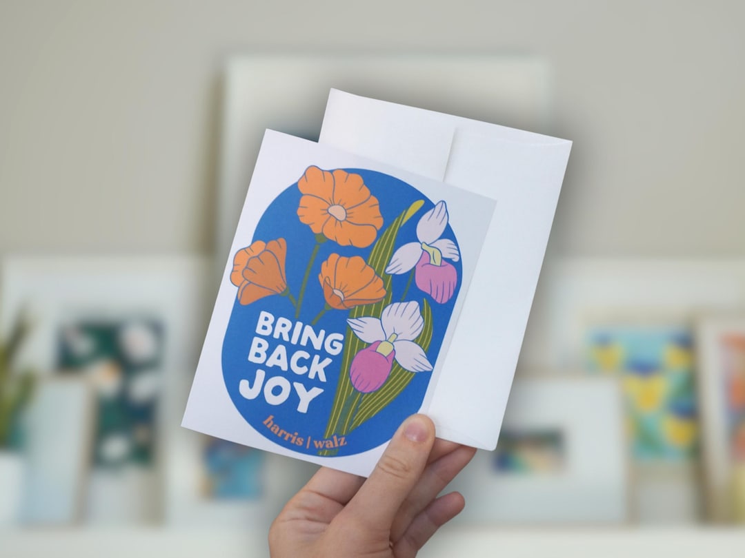 Bring Back Joy Kamala Harris Tim Walz Greeting Card Political Meme Gift ...